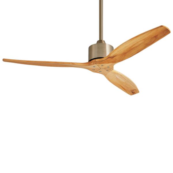 Quality DC Motor Real Wood Ceiling Fan With Light Wood / Remote Control for sale