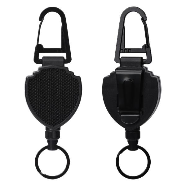 Quality Deyi Badge Reel Heavy Duty Badge Holder Retractable Gear Retractable Cord Black Metal Color for sale