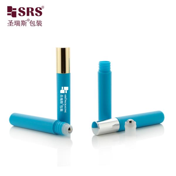 Quality Round Pen Shape PP Recycled Eye Serum Roller Bottle Plastic Roll-On With Metal Ball for sale