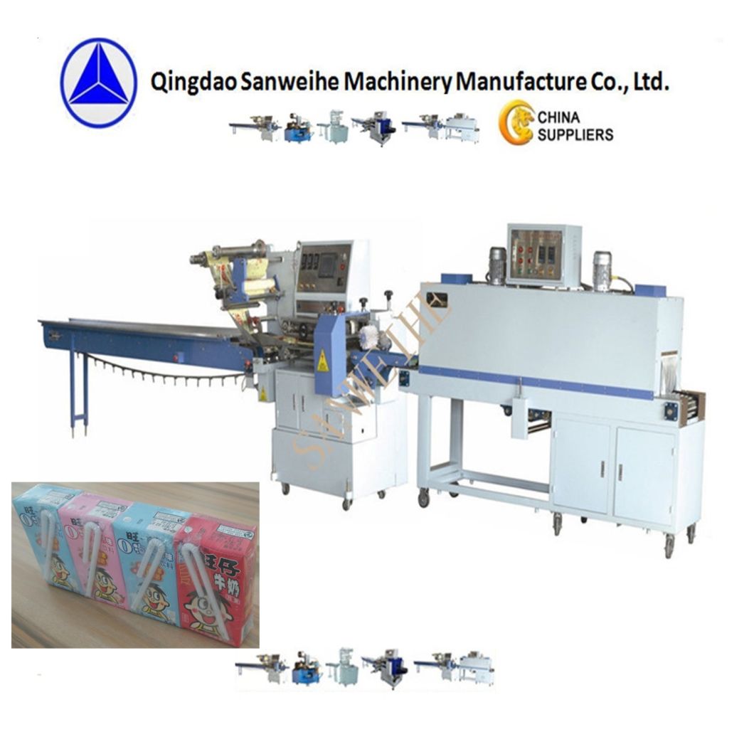 SWC-590 Swd-2500 Milk Box Automatic Heat Shrink Packing Machine