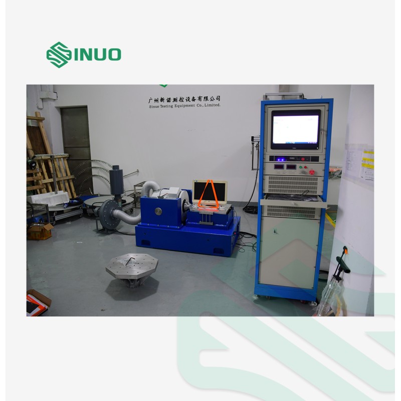 Complete vibration test equipment setup and laboratory environment