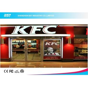 Quality P5mm Transparent LED Screen Display , Flexible glass advertising led screen for sale
