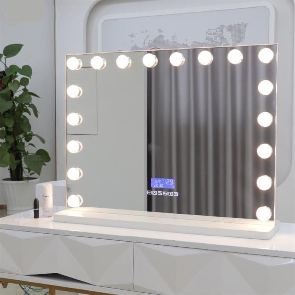 Quality 15 / 18 Bulbs Hollywood Vanity Mirror Customized Dimmable Makeup Mirror 4000K for sale