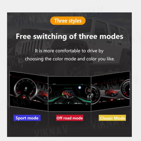 Quality Digital Cluster Linux Screen Car Dashboard For Jeep Wrangler 2011-2017 for sale