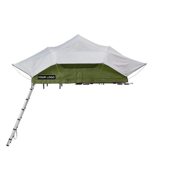 Quality 56*96*48''Inch Dual Color Heacy Duty Aluminum Frame Waterproof 600D Ripstop Polyester Tesla Roof Camping Tent for sale