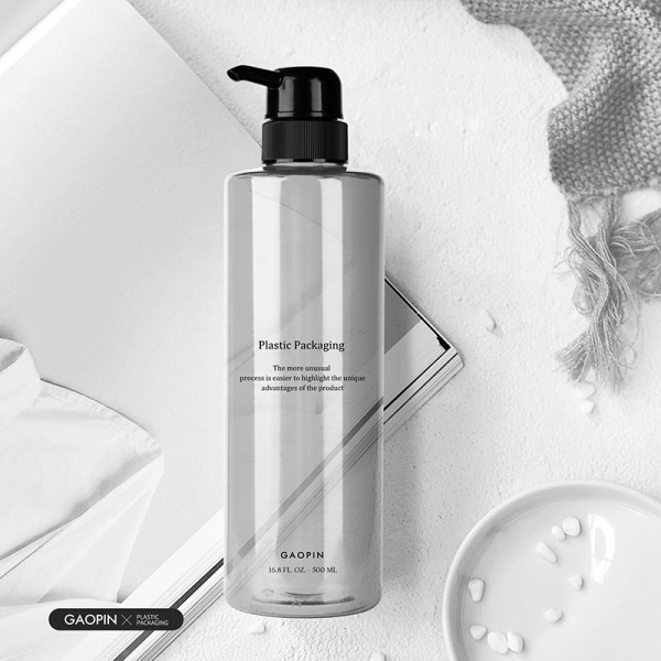 Quality 500ml customised luxury pet plastic Body Wash Lotion container transparent shampoo bottles for sale
