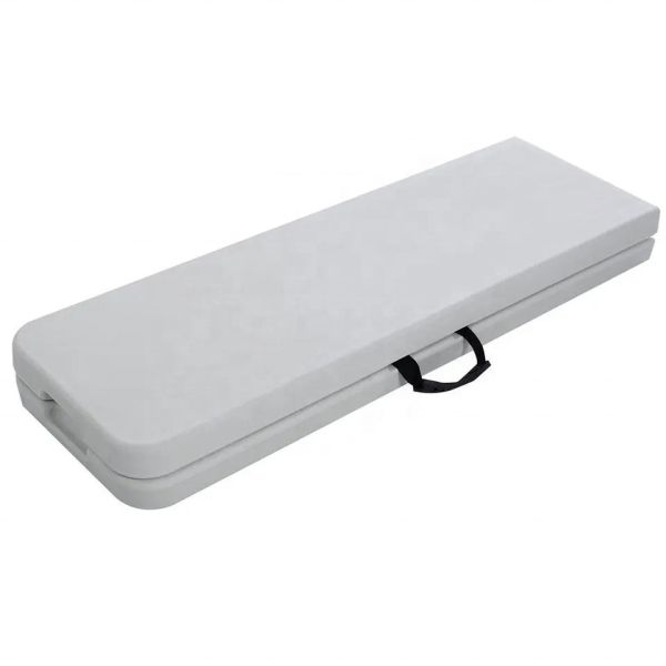 Quality Modern Design 6FT Folding In Half Bench with Plastic Panel White or Customized for sale