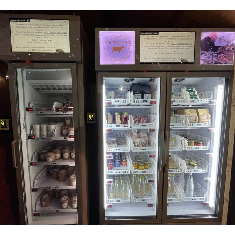 Smart Fridge Ice Cream Vending Machine -18℃ Freezer With Touch Screen Card Reader