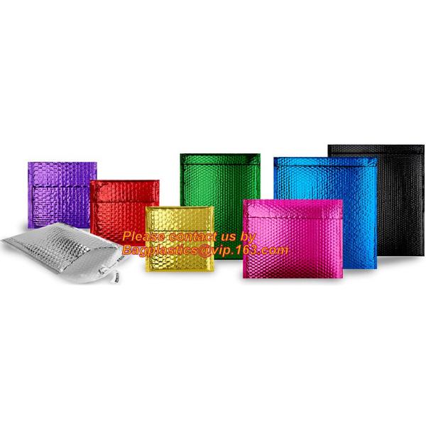 Quality Metallic Bubble Biodegradable Mailing Bags Foil Holographic Padded Satchel for sale