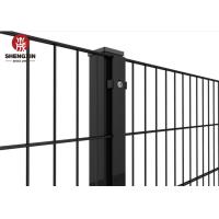 Quality OD 40x60mm PVC Coated Chain Link Fence Double Wire Mesh Fence For Garden for sale
