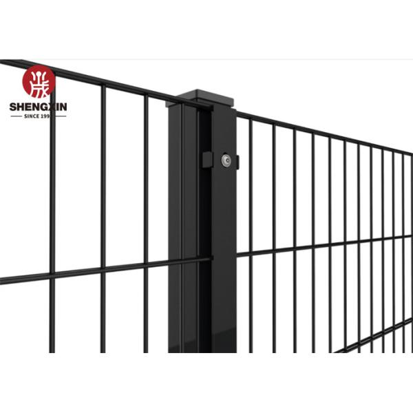 Quality OD 40x60mm PVC Coated Chain Link Fence Double Wire Mesh Fence For Garden for sale