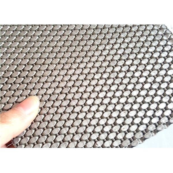 Quality Antique Brass Plated Metal Mesh Cladding , Brass Color Elevator Cab Wire Mesh for sale