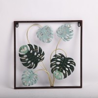 Quality Square Iron Frame High Durability Handmade Home Decor Suitable Leaves for sale