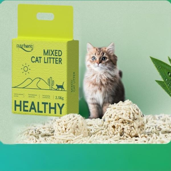 Quality Customized Cat Toliet Soy Kitty Litter Cat Bathroom Sand High Absorption for sale