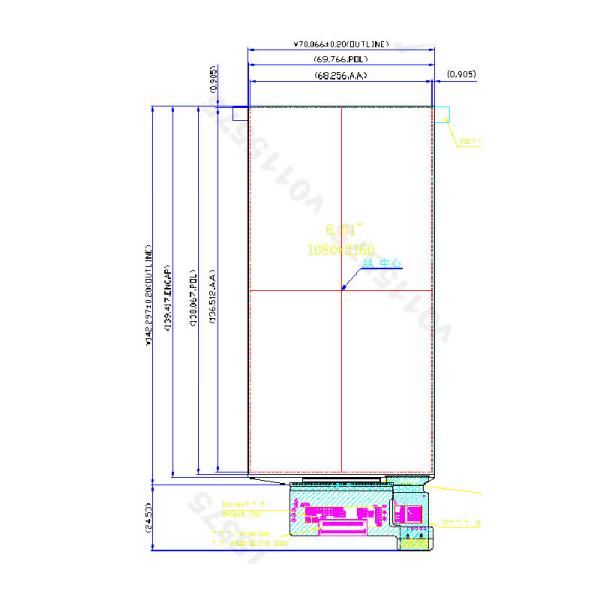Quality 1080*2160 High Resolution AMOLED 6.01 Inch Touch Display Module for sale