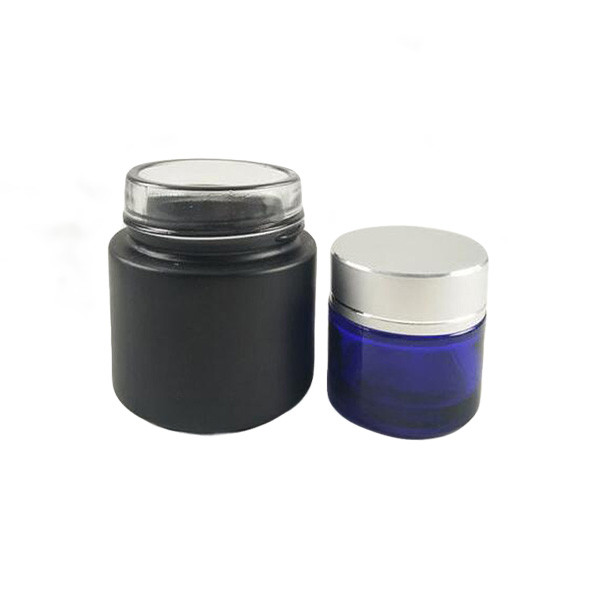 Quality Skin Care Glass Cosmetic Cream Jar , Empty Glass Cream Containers for sale