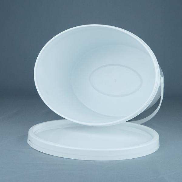 Quality PP / HDPE Material Oval Plastic Bucket with IML Printing Or Screen Printing for sale