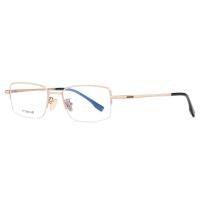 China Optical Titanium Metal Glasses Flexible , Men Women Half Rim Glasses factory
