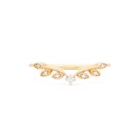 China Diamond Wedding Unique Engagement Rings 14K Yellow Gold Jewelry factory