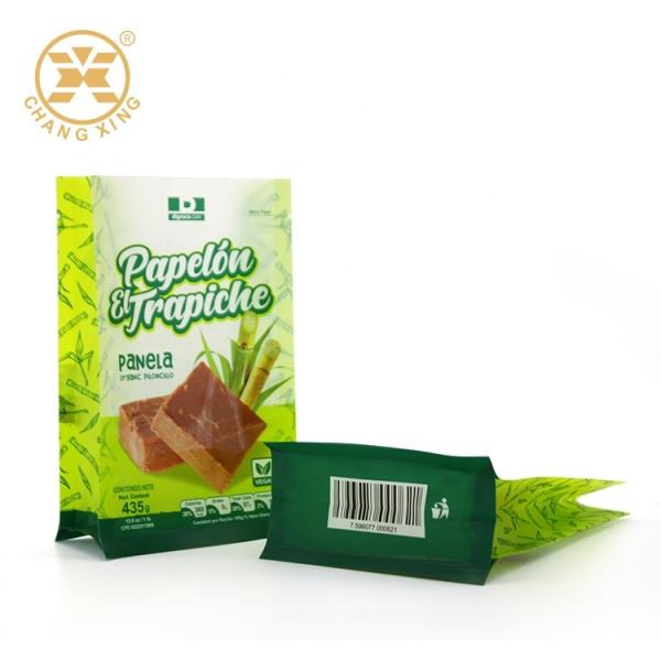 Quality 500g 1kg 2kg Sustainable Bread Packaging Green White Flat Bottom Packaging Bag With Tear for sale