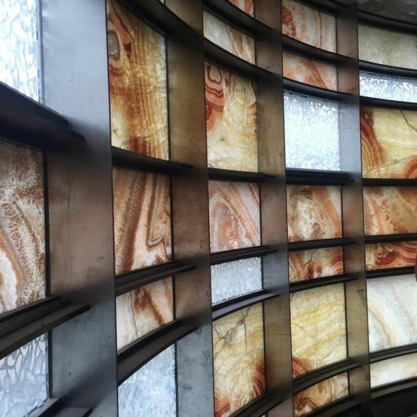 Quality Lightweight 1-2MM Bacstone Glass For Facade Glass Wall for sale