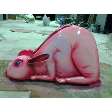 Quality Animal Fiberglass Pool Water Slide 1.1m Height Rabbit Water Slide For Small Pool for sale