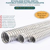 Quality Metal Flexible Corrugated Tubes Ø6mm~Ø100mm, 316 & 304 Stainless Steel for sale
