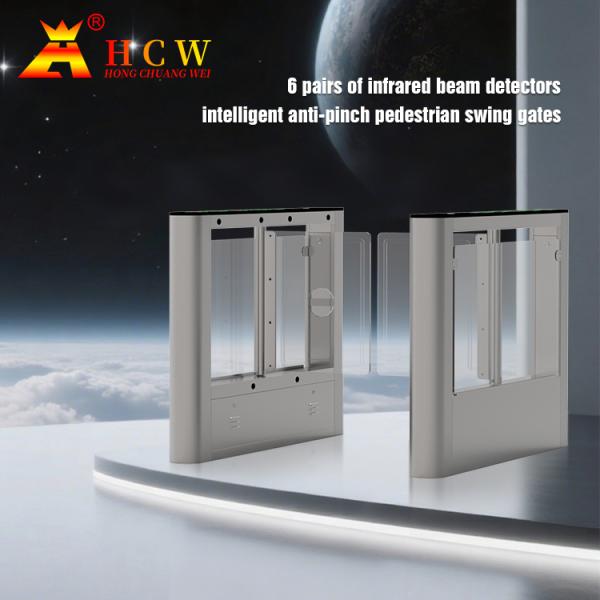 Quality HCW Stainless Steel Turnstiles Swing Barrier Gate Access Control Systems Facial for sale