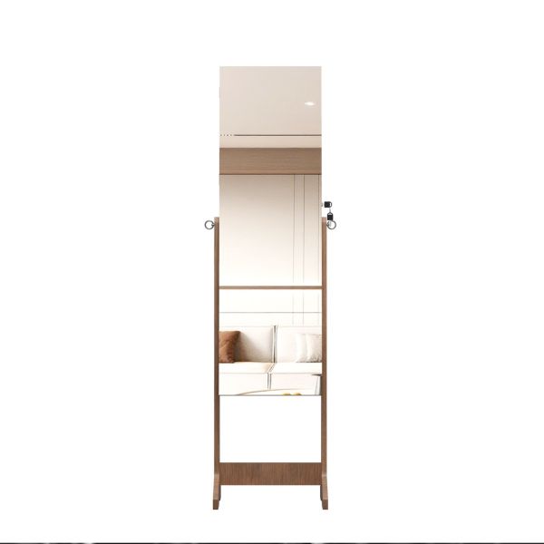 Quality Full Length Mirror Jewelry Cabinet with Anti-Tarnish Technology Motion-Sensor LED Lights and Biometric Lock for sale