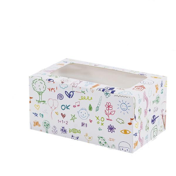 Quality 4x4 Kraft Paper Single Mini Pastry Cake Box For Wedding Christmas Baking for sale