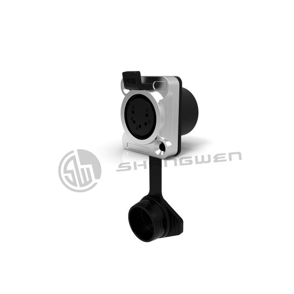 Quality XLR Audio Power Waterproof Socket Connector 5 Pin Microphone IP65 for sale