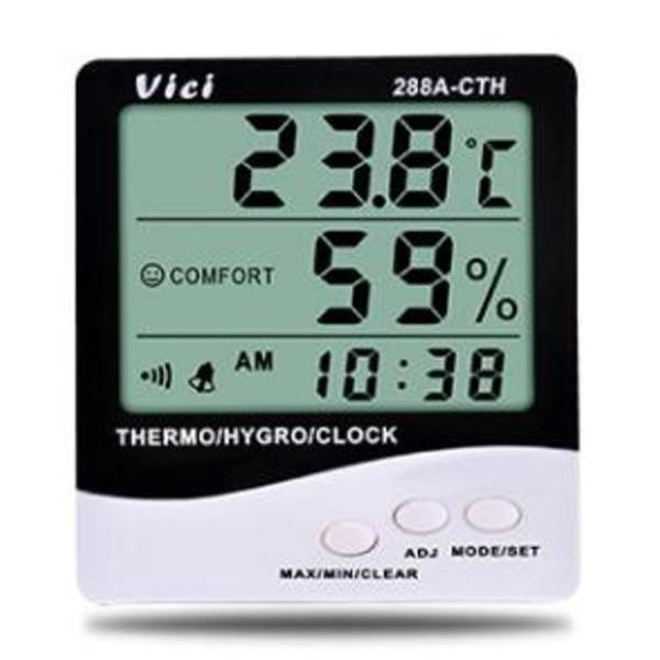 Quality 288 Cth 158F Digital Alarm Thermometer , Indoor Temperature Humidity Meter for sale