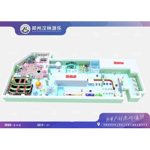 Quality Indoor Amusement Trampoline Park Playground Equipment Customized Color for sale