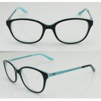 Quality Custom Black Blue Retro Acetate Mens / Womens Eyeglass Frames 49-18-135mm for sale