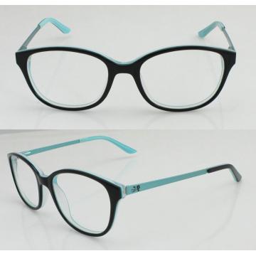 Quality Custom Black Blue Retro Acetate Mens / Womens Eyeglass Frames 49-18-135mm for sale