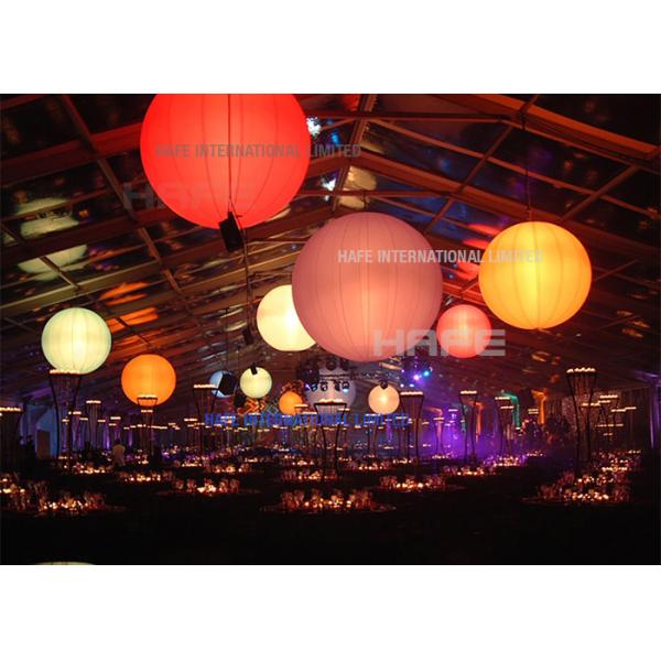 Quality LED DMX512 Illumination Inflatable Lighting Moon Balloon Hanging Use for sale