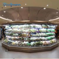 Quality Air Cooler Open Display Chiller Frost Free Freezer Cabinet Automatic Defrost for sale