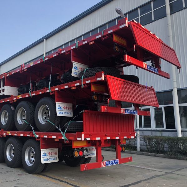 Quality JOST 90 Kingpin and 13T FUWA Axle CIMC HUAJUN 3 Axle Fence Semi Trailer for sale