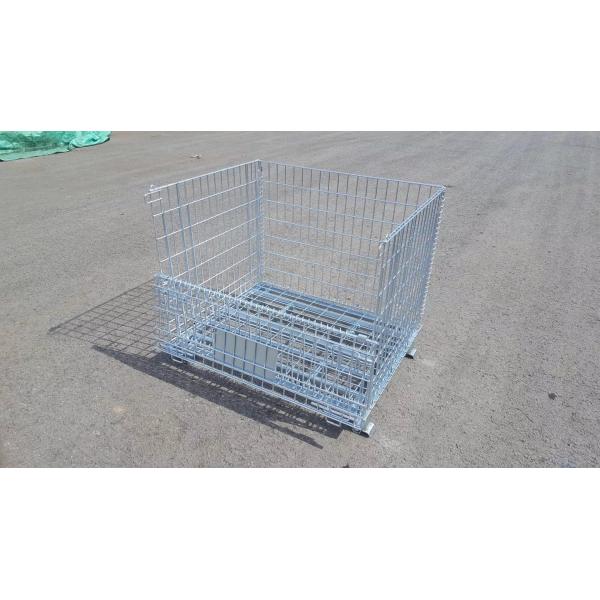Quality Warehouse Mesh Box Foldable Wire Container Foldable Stackable for sale