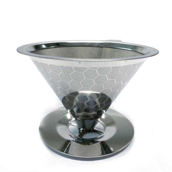 Quality Brew 60g Liner Stainless Steel Mesh Coffee Filter Reusable Drip 145mm for sale