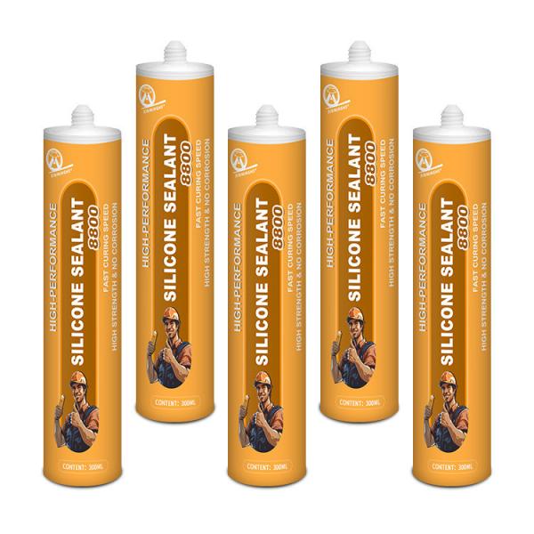 Quality MF Mixture MH8800 Silicone Sealant Custom Fire Resistant Neutral Transparent Adhesives Caulking 590ml Sausage for sale