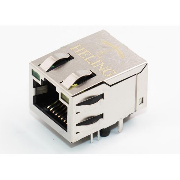 Quality 1 x 1 Shielded RJ45 Magnetic Jack 30 U" / 50 U" Gold Plating Contact Terminal for sale