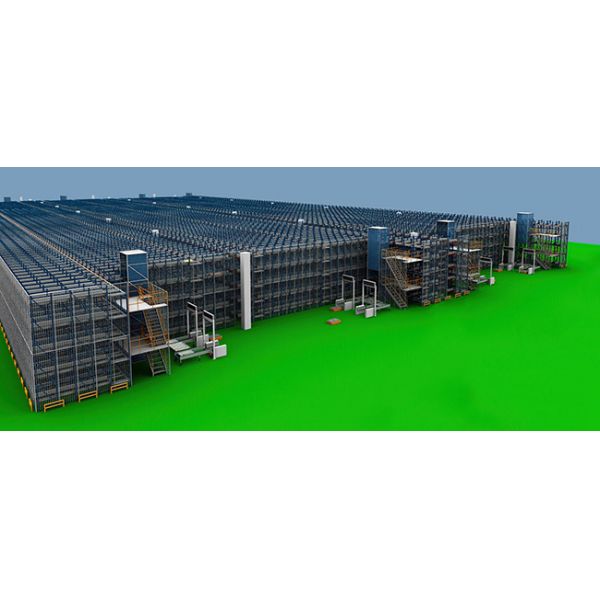 Four-Way Shuttle Pallet ASRS Room Temperature Warehouse Automatic Storage and Retrieval System Radio Shuttle Racking