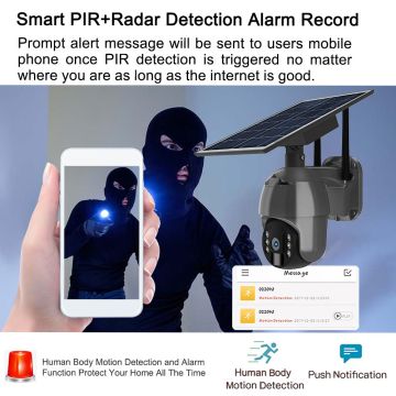 Quality WiFi 15600mAh Battery Powered Security Camera 2.4Ghz Smart PIR for sale