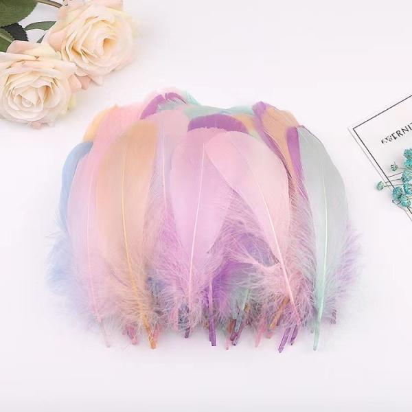 Quality 4-6 Inch Dyed Pattern Goose Nagoire Carnival Feathers With Opp Bag Packing for sale
