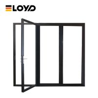 Quality Conservatory Lowe Glass Aluminum Bi Folding Patio Doors Outdoor Outswing for sale