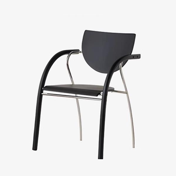 Quality Black Wood Stackable Banquet Chairs With Stainless Steel Legs for sale