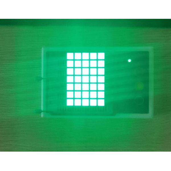Quality Pure Green 200mcd 5x7 Dot Matrix LED Display Transparent Glue for sale