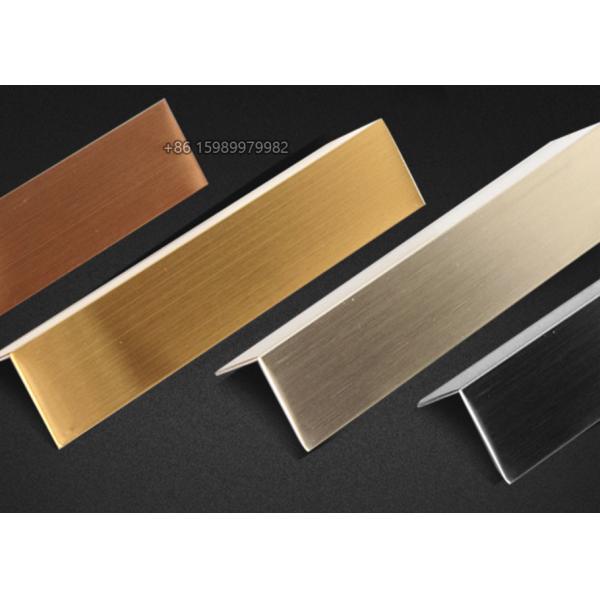 Quality Brushed Stainless Steel Wall Corner Guards , OEM Metal Drywall Corner Protectors for sale
