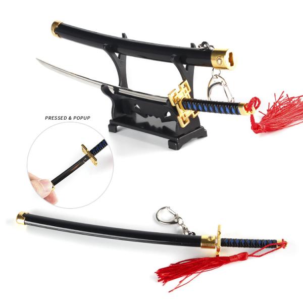Quality Tokitou Muichirou Demon Slayer Keychain Swords Black Automatic Moving for sale